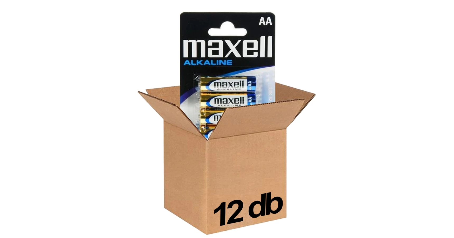 Maxell Alkáli AA ceruzaelem LR06 1,5V - 12 db (4 bliszteres kiszerelés)