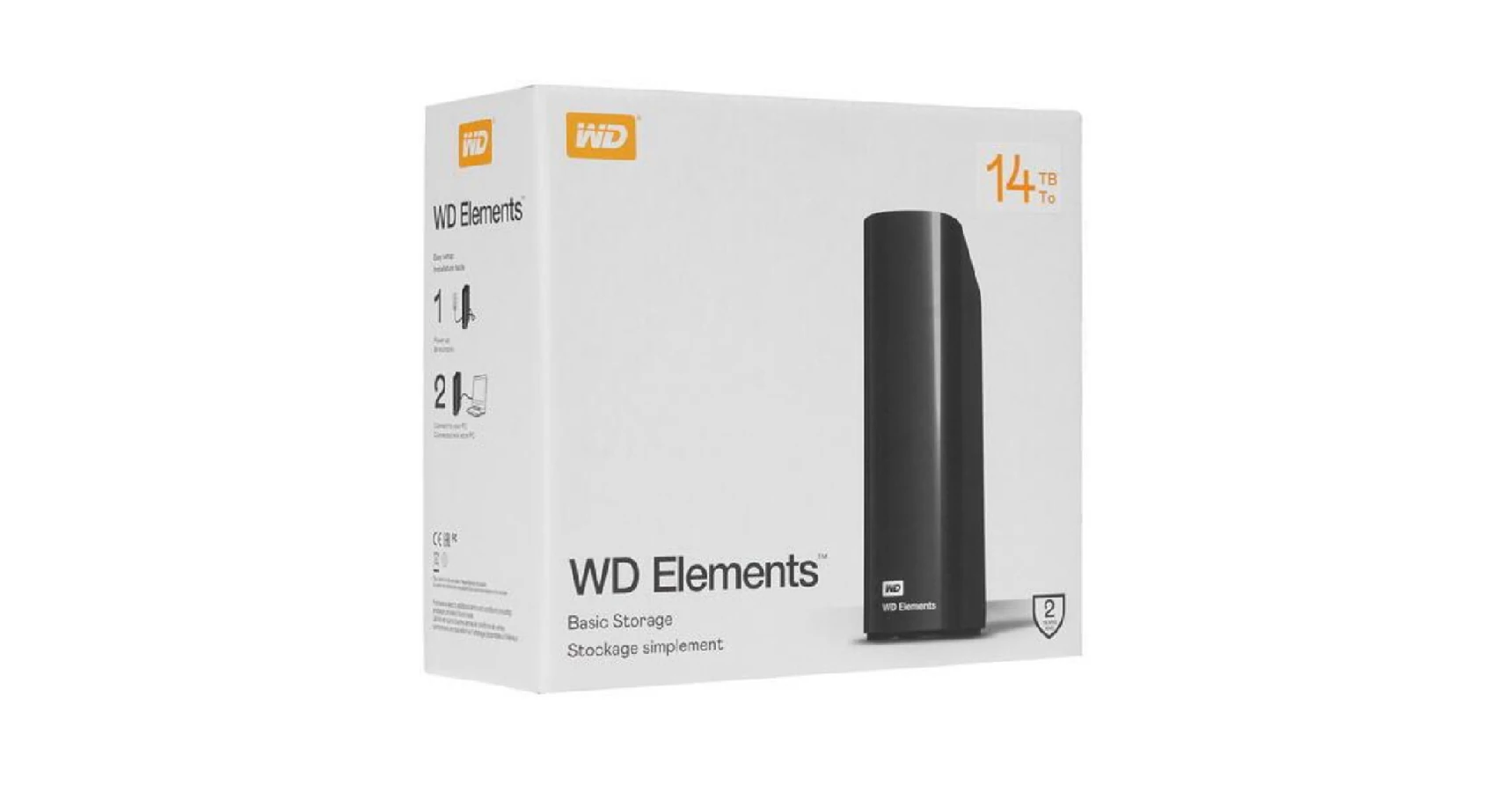 Western Digital Elements Desktop külső merevlemez 14TB USB 3.0 - fekete