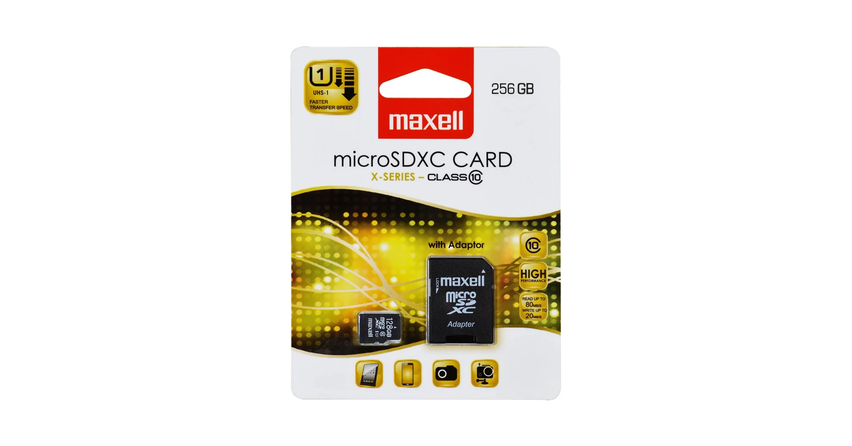 Maxell X-SERIES Micro SDHC 256GB + adapter Class 10 UHS-I U1 (90MB/s ...