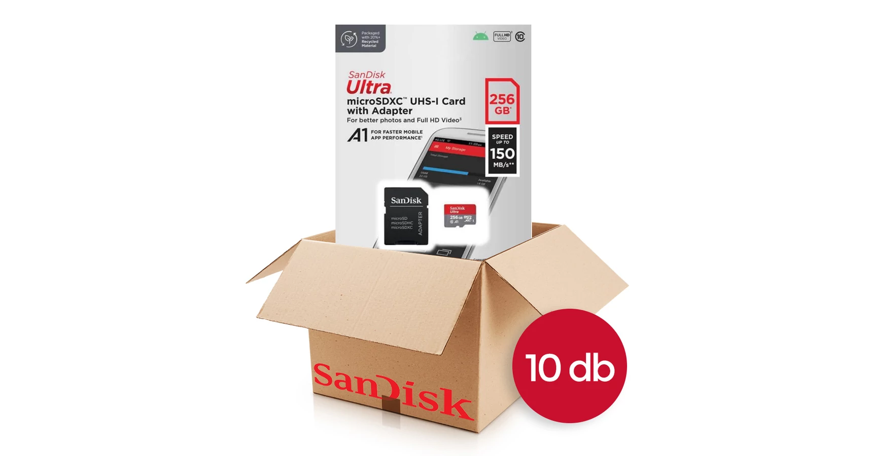 SanDisk Ultra Micro SDXC memóriakártya 256GB CL10 UHS-I U1 A1 ...