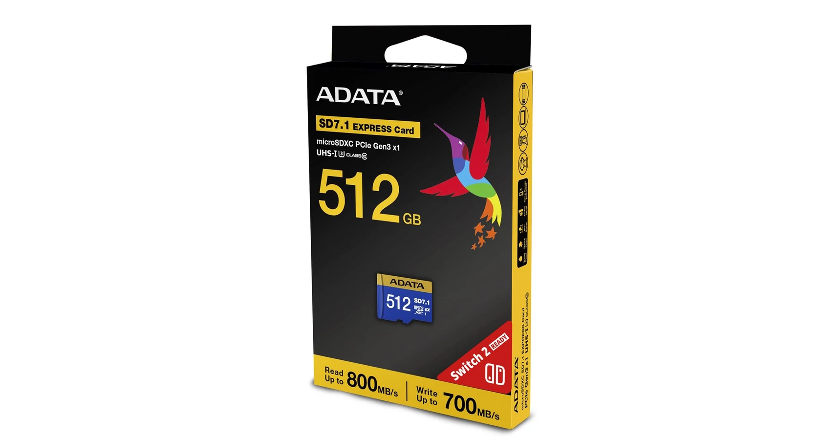 ADATA Express Micro SDXC 512GB CL10 Gen3 L1 UHS-I U3 memóriakártya (800 ...