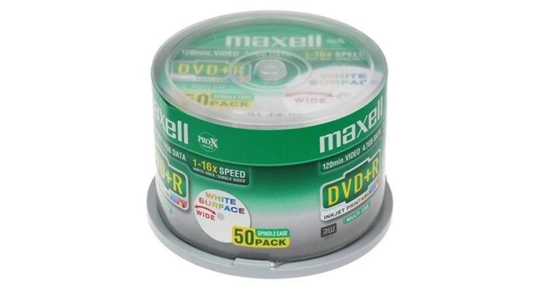 Maxell DVD+R 16X nyomtatható lemez - 50 db